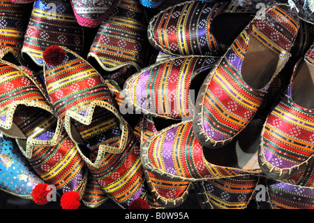 Colourful shoes for sale at the Grand Bazaar in Istanbul, Turkey Stock ...