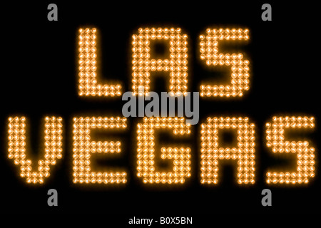 Las Vegas Sign Light Bulbs Frame Stock Photo - Alamy