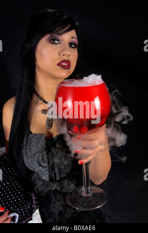 Victorian Gothic Woman, beautiful raven haired gothic Vampire girl in a ...
