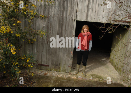 Romy Fraser pictured at home in Trill near Axminster Devon Stock Photo ...