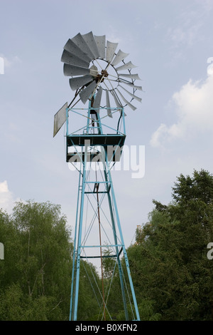 A wind powered water pump, Windmill made by the "Beatrice Dempster Mill ...