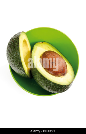 Avocado, cross section, elevated view Stock Photo - Alamy