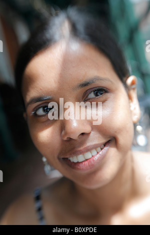 Indian young woman smiling Stock Photo - Alamy