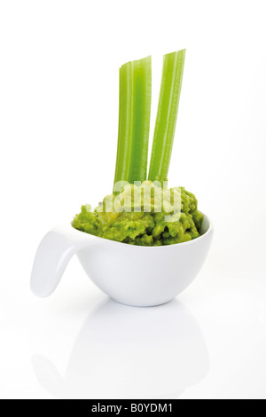 Guacamole with vegetable sticks Stock Photo - Alamy