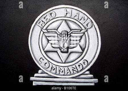 Red Hand Commando loyalist wall mural on the Shankill estate, Belfast ...