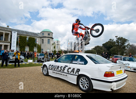 world motorcycle trials champion briton dougie lampkin wheelies at ...