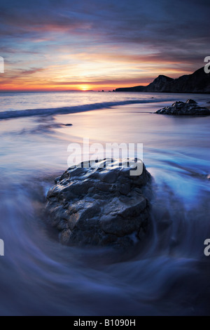 Mupe Bay at sunset, Dorset Stock Photo - Alamy