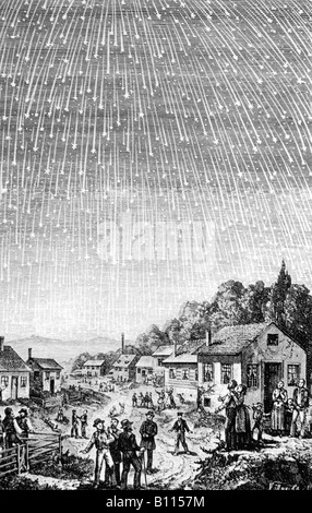 Leonid Meteor Shower, 1833 Stock Photo - Alamy
