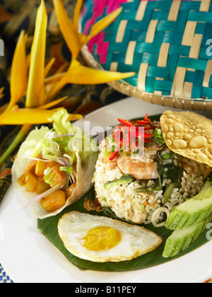 malay style fried rice, kampung fried rice Stock Photo - Alamy