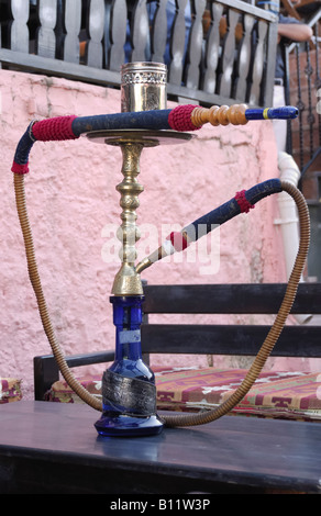 Turkish water pipe, Nargile on the table of a restaurant, Istanbul ...