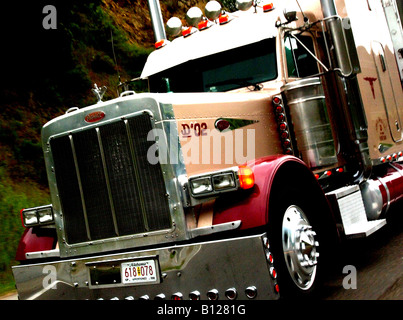American Peterbilt Truck on highway, California, United States of ...