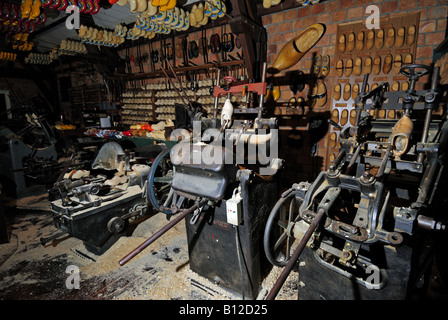 Making traditional Dutch clogs at Ratterman shoemaker Holland Europe ...