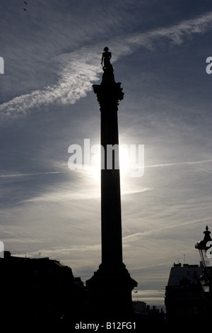 Trafalgar square,sun,piazza ,plaza,monument,memorial,sky,blue sky Stock ...