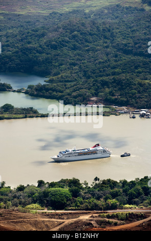 CRUISE SHIP CULEBRA GALLIARD CUT PANAMA CANAL REPUBLIC OF PANAMA Stock ...
