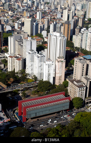 Aerial view of MASP the Museum of Art Sao Paulo Brazil Stock Photo ...