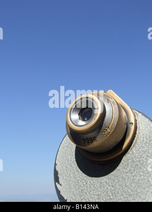 pay telescope on viewing platform by beauty spot Stock Photo - Alamy