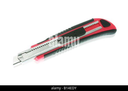 Utility knife isolated on a white background Stock Photo - Alamy
