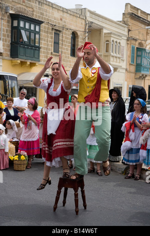 Folk Group Victoria Gozo Malta Stock Photo - Alamy