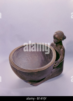 fine arts, Africa, sculpture, vessels, ceremonial head cup of the Kuba ...