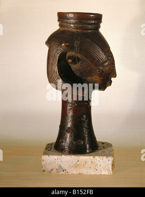 fine arts, Africa, sculpture, vessels, vessel of the Kuba, wood carving ...