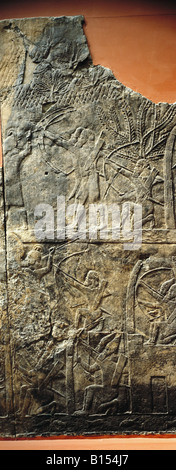 Elamite warriors. Neo-Assyrian Empire, reign of Ashurbanipal (668-627 B ...