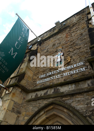 Sign at the entrance to The Green Howards Museum in a former church in ...