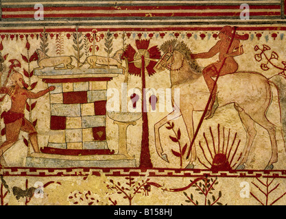 fine arts, ancient world, Etruscans, painting, Velthur Velcha and his ...