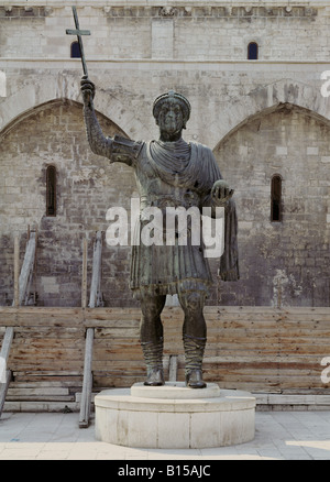 Colossus of Barletta, a bronze statue of a 5th century Roman emperor ...