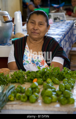 Mayan woman stall holder in Ticul market Mexico Stock Photo - Alamy