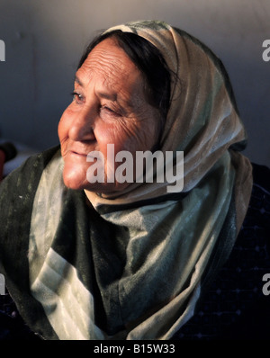An old Palestinian lady sits in her home in Beit Hanina, Jerusalem. Her ...