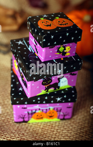 Halloween gift boxes Stock Photo - Alamy