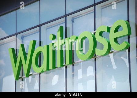 Waitrose Supermarket sign, King Edward Court Shopping Centre, Windsor ...