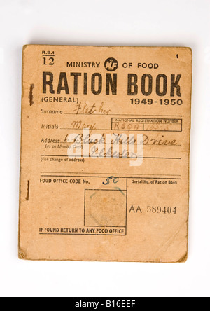 British food ration book as used in 1949 to 1950 Stock Photo - Alamy