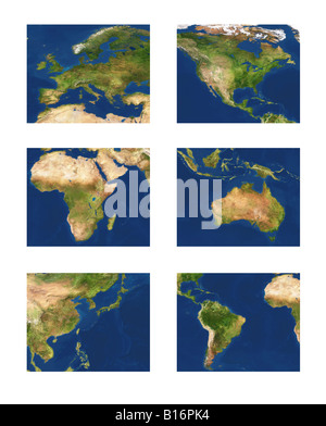 World physical map, ultrahigh resolution, real topography rendering ...