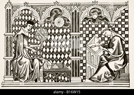 Monks Copying Manuscript Stock Photo - Alamy