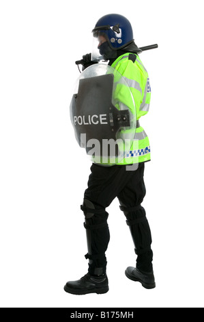 A riot police officer with shield, helmet and truncheon Stock Photo - Alamy