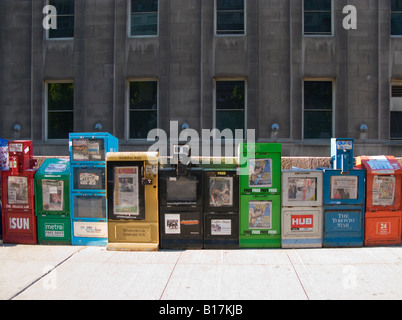 Newspaper vending boxes Toronto Canada Stock Photo - Alamy