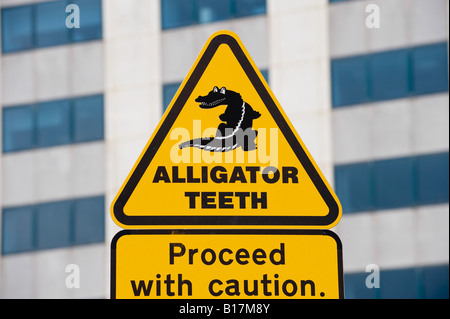 An Alligator Teeth traffic direction control installation at the exit ...