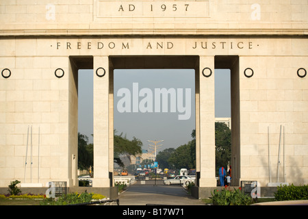 The Independence Arch of Independence Square of Accra, Ghana at sunset ...