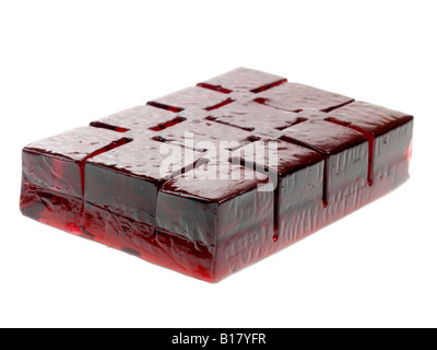 red raspberry jelly cubes Stock Photo - Alamy
