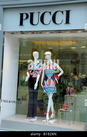 Emilio Pucci shop window display in Sloane Street London Stock Photo ...