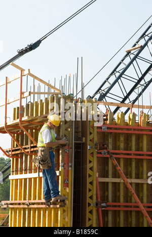Incomplete construction, building works, wall construction, Building ...