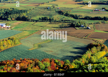 Farms and apple orchards, Blomidon lookout, Nova Scotia, Annapolis ...
