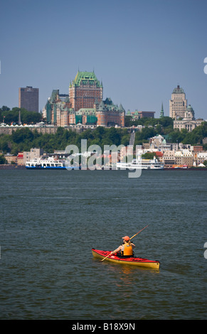 Tourists kayaking in river, Quebec, Canada Stock Photo - Alamy