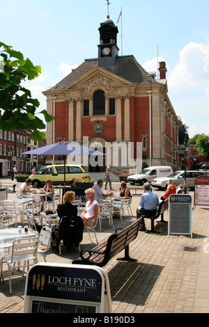 Henley-on-Thames town centre on the north side of the River Thames in ...