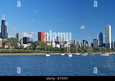 Lake Michigan, Skyline, Sears Tower Stock Photo - Alamy
