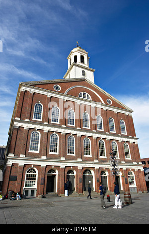 The Faneuil Hall Marketplace historical brick building at freedom trail ...