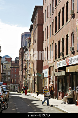 Narrow street in the North End of Boston, Massachusetts Stock Photo - Alamy
