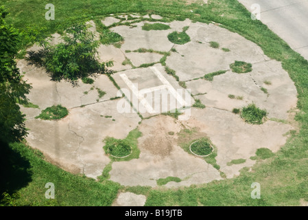 heliport helipad landing pad concrete horizontal place heliport helipad ...