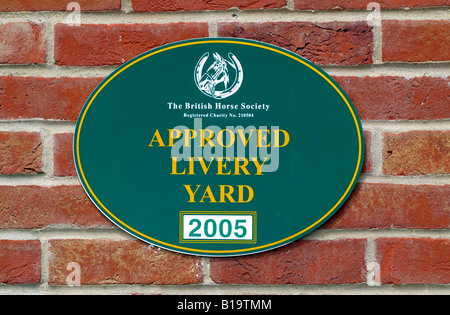 The British Horse Society Approved Livery Yard 2020 sign, England, UK ...